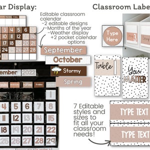SPOTTY NEUTRALS Classroom Decor Bundle | B+W Neutrals | Ombré and ...