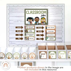 Woodland Classroom Job Chart Forest Animals Theme, Editable Nature ...