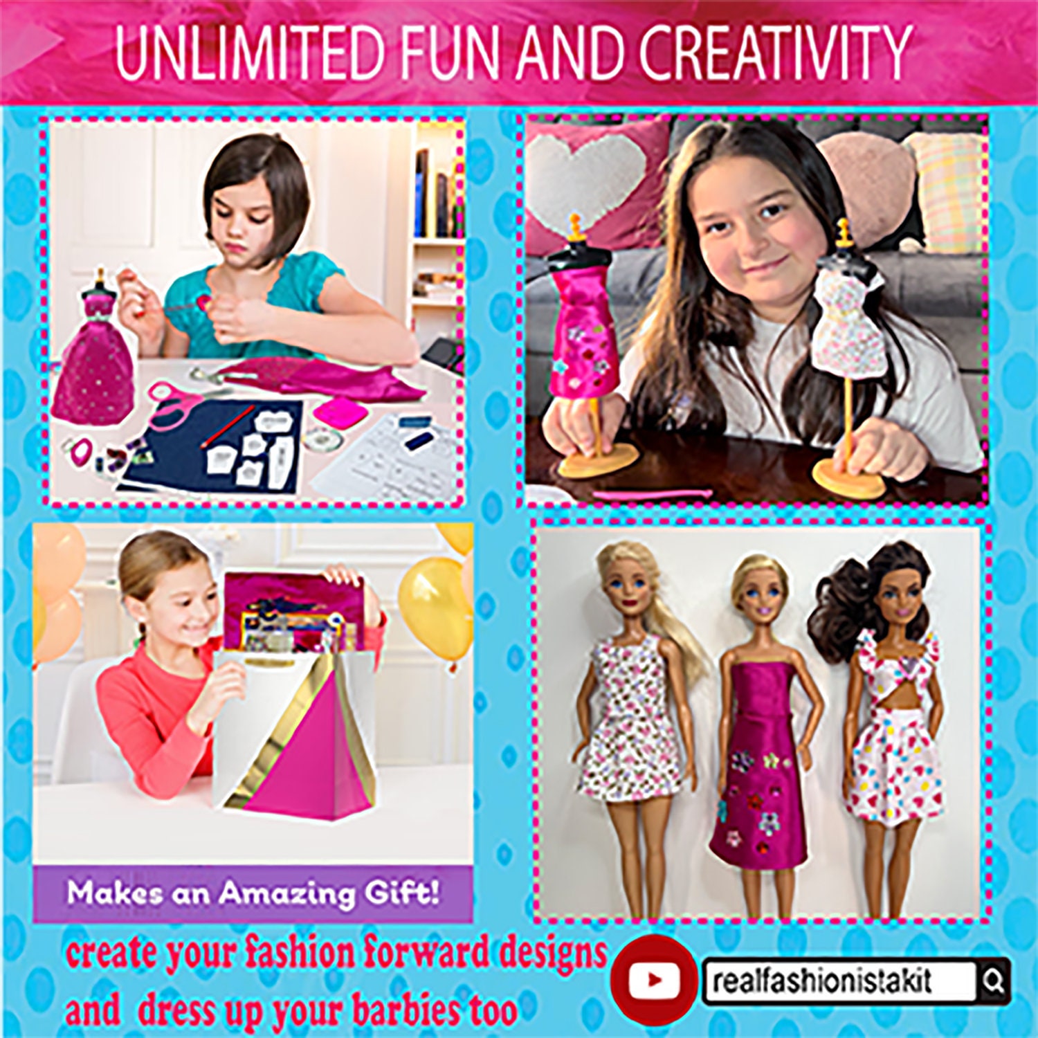 Fashion Designer Kit for Girls, DIY Arts & Crafts Kits for Girls ...