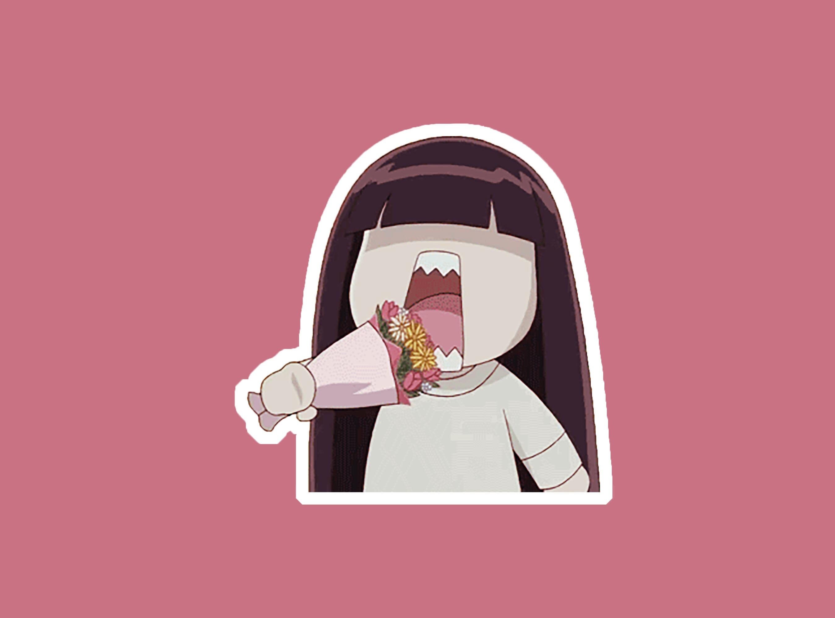 Chibi Sunako Nakahara eet bloemen De Muurbloem sticker | Etsy