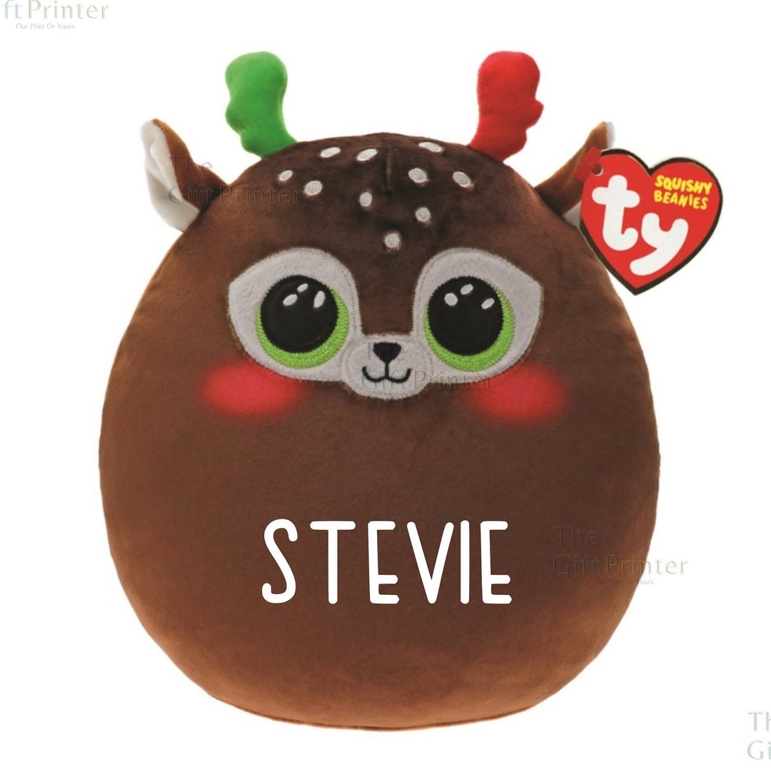 Personalised Squish A Boo Squishy Minx Reindeer Flurry - Etsy UK