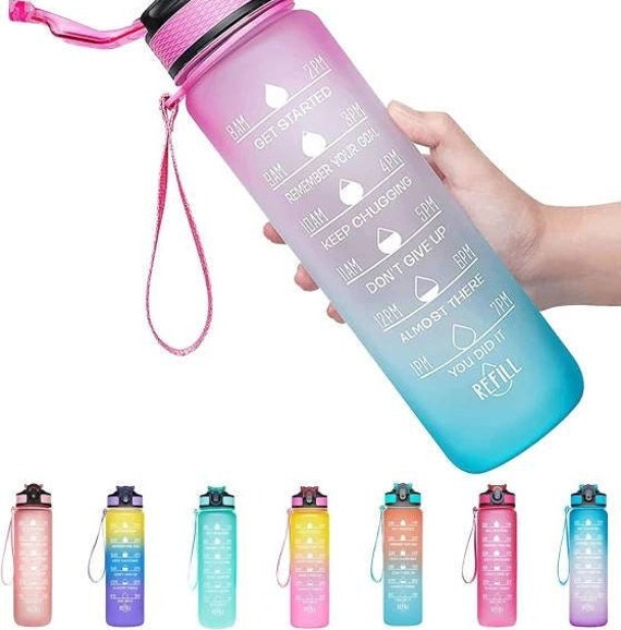 Motivational Water Bottle Ombre Sports Bottle Sport - Etsy UK