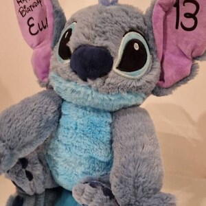 Personalised Stitch Teddy, Lilo and Stitch, My First Teddy, Happy ...