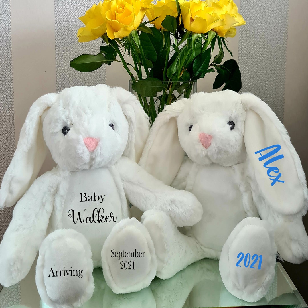 1st Birthday Bunny Teddy, First Birthday Gift, 2nd Birthday, Bunny ...