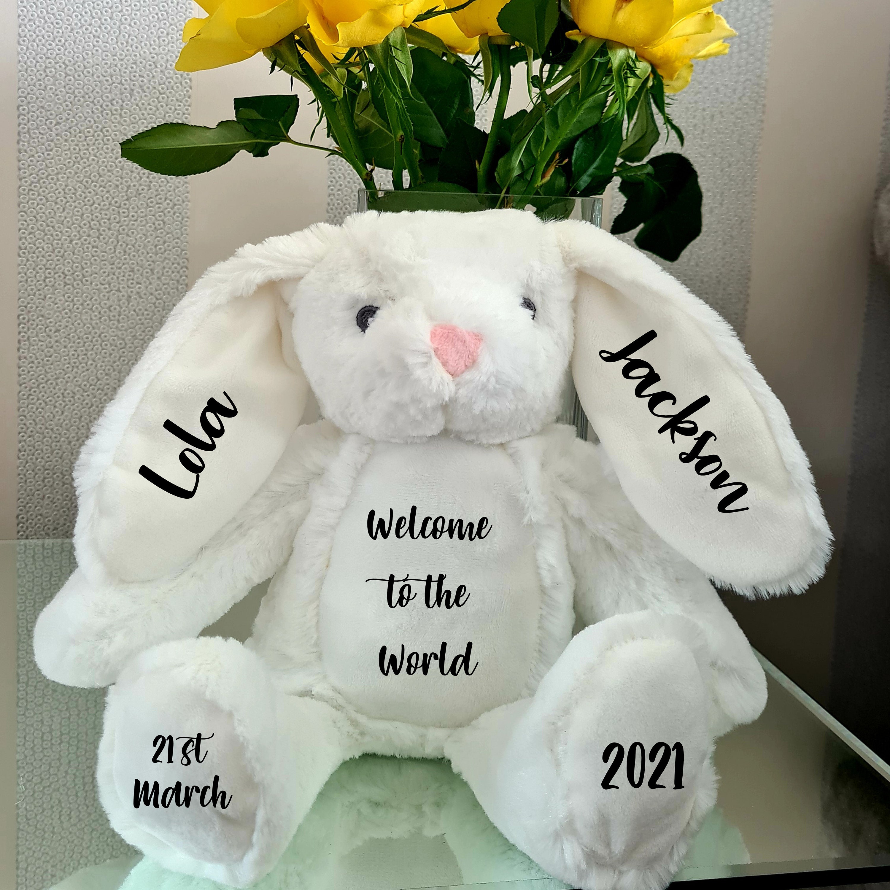 1st Birthday Bunny Teddy First Birthday Gift 2nd Birthday - Etsy