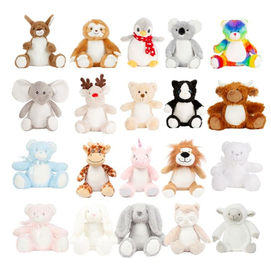 Personalised Plush Toy, Mumbles Mini Print Me Teddy, Personalied Gift ...