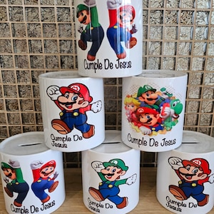 Super Mario Ceramic Money Box, Personalised Kids Gift, Ceramic Money ...