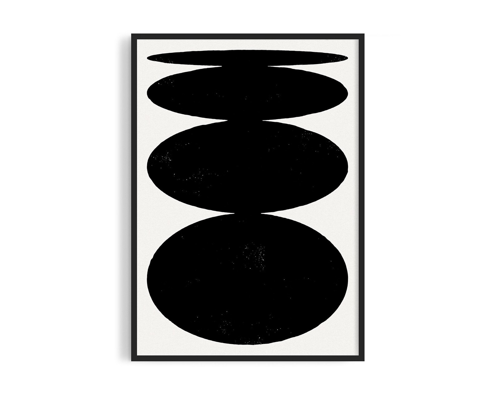 Set, Abstract Sunset Art Print, Sun, Moon, Contemporary, Graphic Poster ...