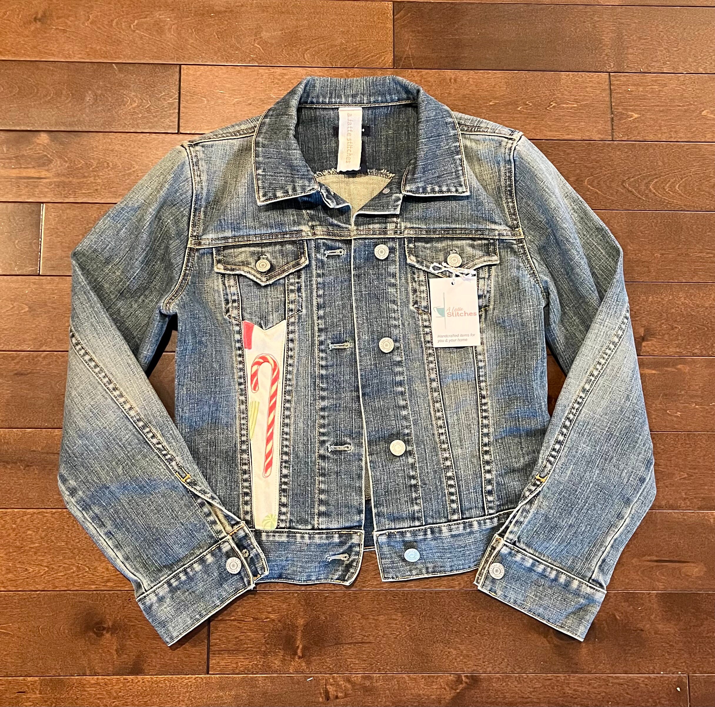 Christmas Denim Jacket - Etsy