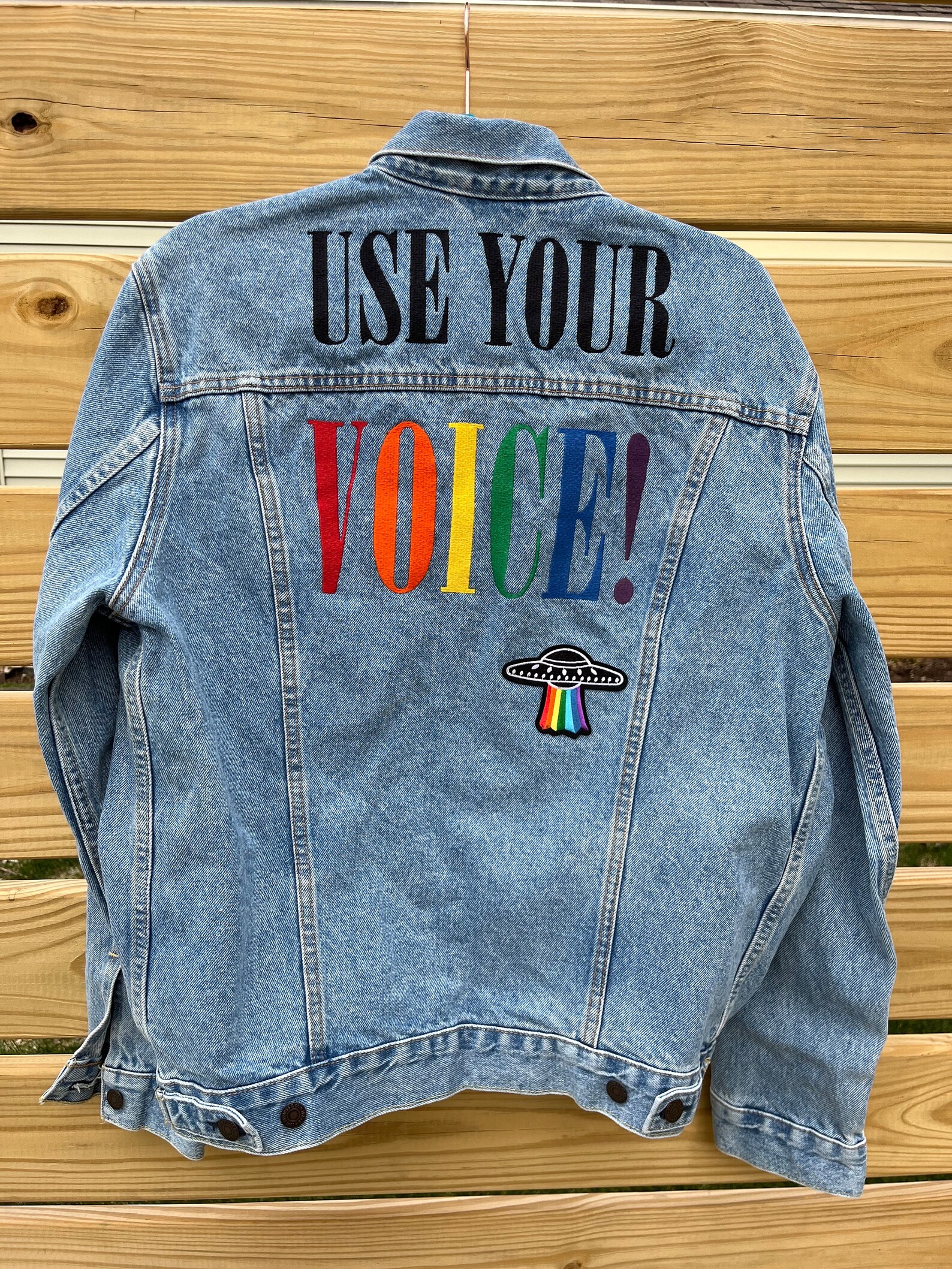 Levi’s Pride Oversized Trucker Jacket Use Your Voice - Etsy