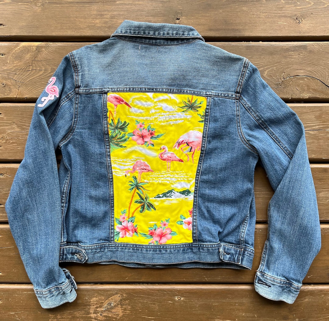 Flamingo Jean Jacket - Etsy