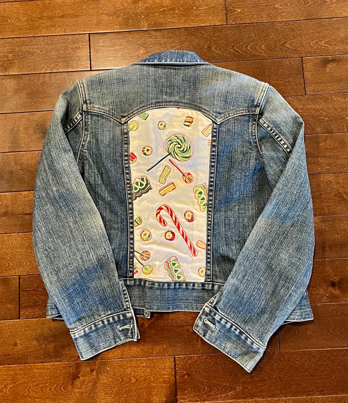 Christmas Denim Jacket - Etsy