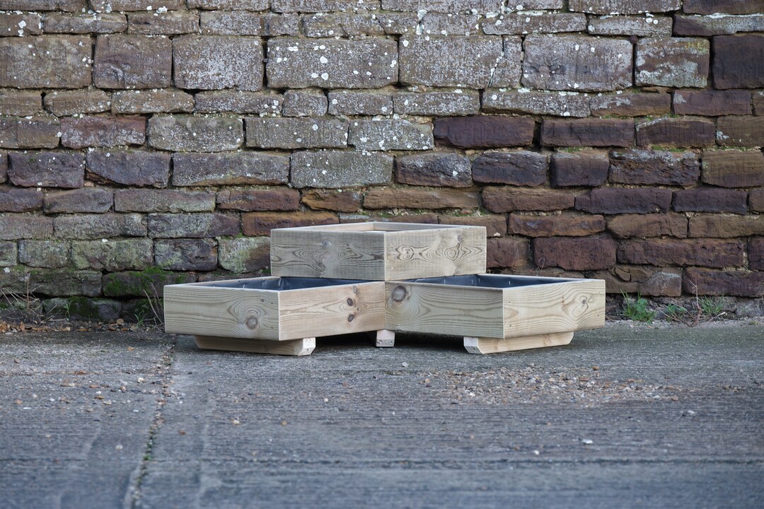 Low L Shaped Corner Planter Durable Decking Wooden Planter (smooth ...