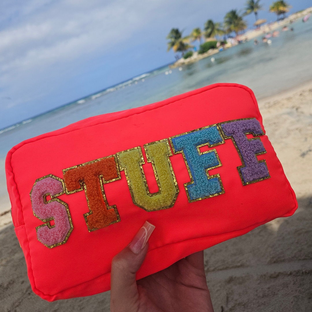 STUFF Preppy Colourful Style Pouch Cosmetic and Make up Bag Travel ...