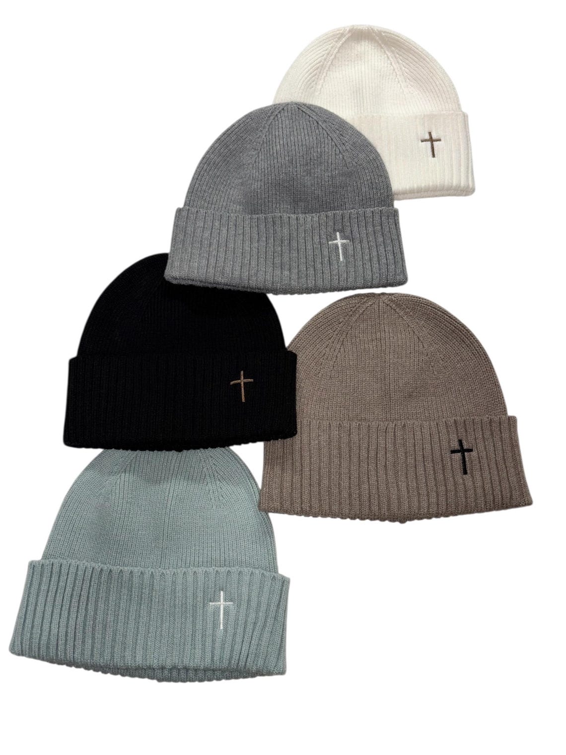 Embroidered Cross Unisex Beanie - Etsy