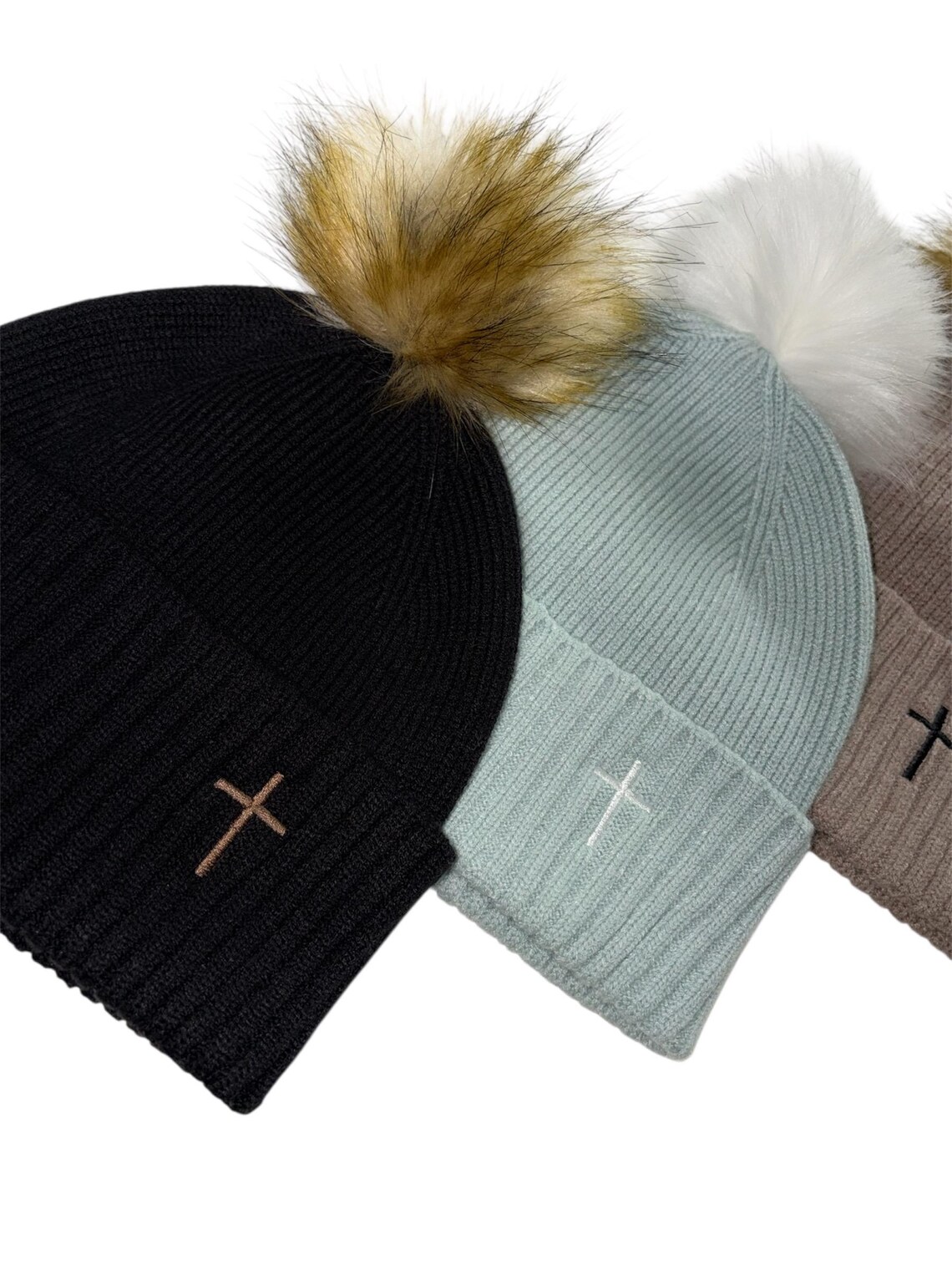 Embroidered Cross Unisex Beanie - Etsy
