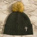 Cross Beanie, Christian Pom Pom Beanie, Faith Based Winter Hat, Ladies ...