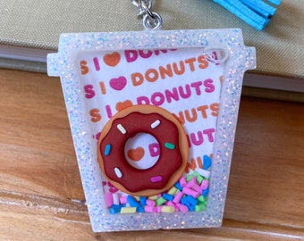 Donut Theme Shaker Keychain - Etsy
