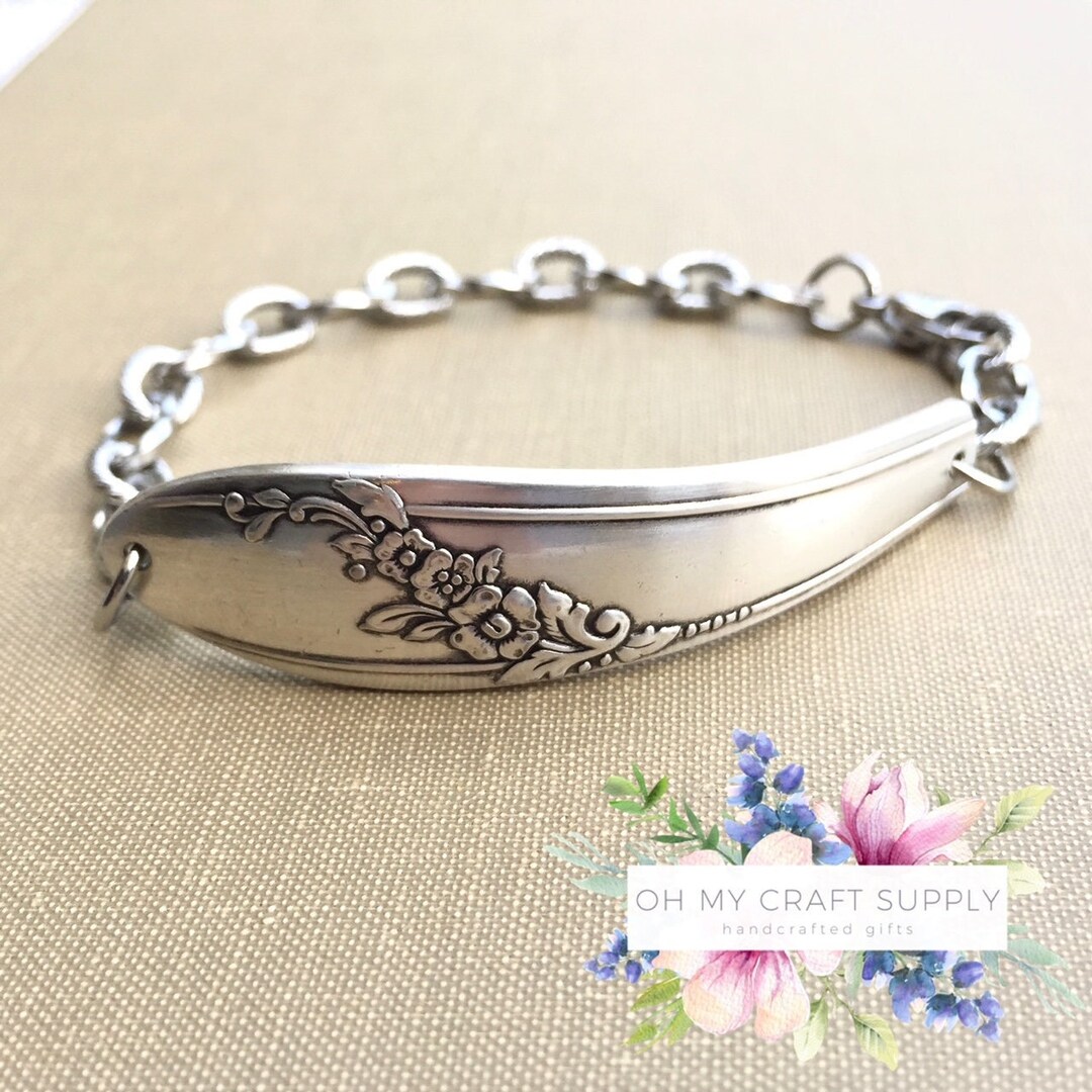Vintage Silverware Bracelet, Queen Bess II Silverware Pattern, Spoon Bracelet, Spoon Jewelry ...