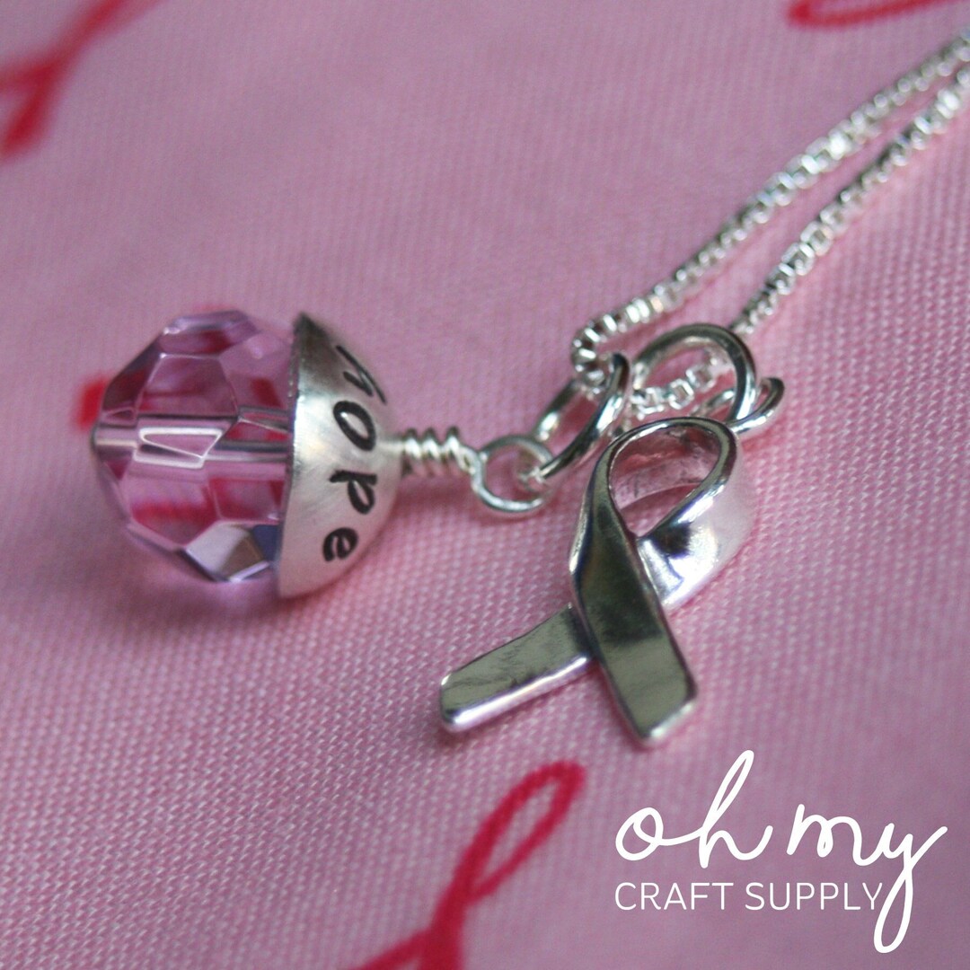 Hope Breast Cancer Necklace, Awareness Jewelry, Awareness Necklace ...