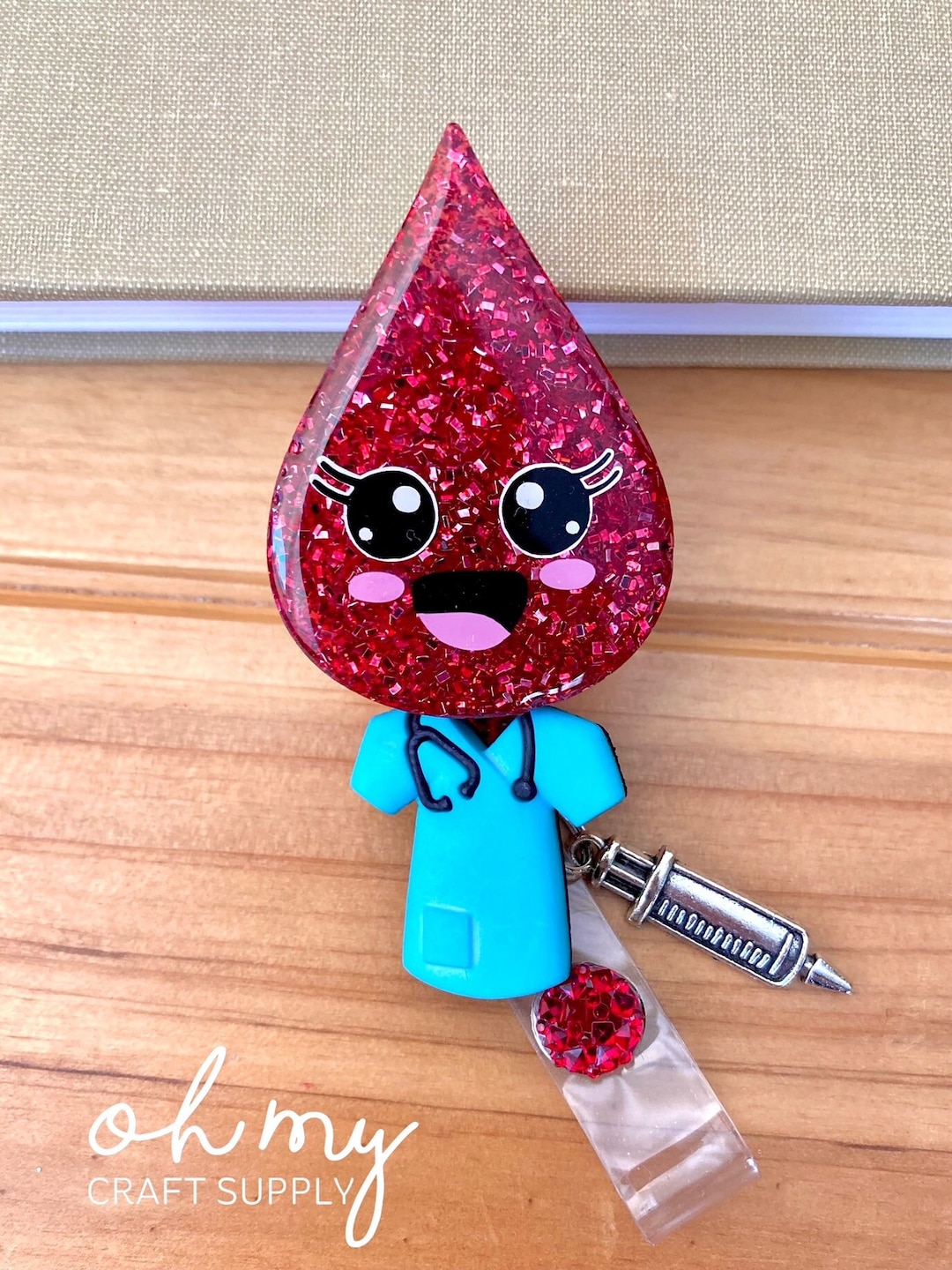 Blood Drop Badge Reel Phlebotomist Badge Lab Worker Badge - Etsy