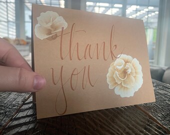 Hand Painted Thank You Cards - Etsy