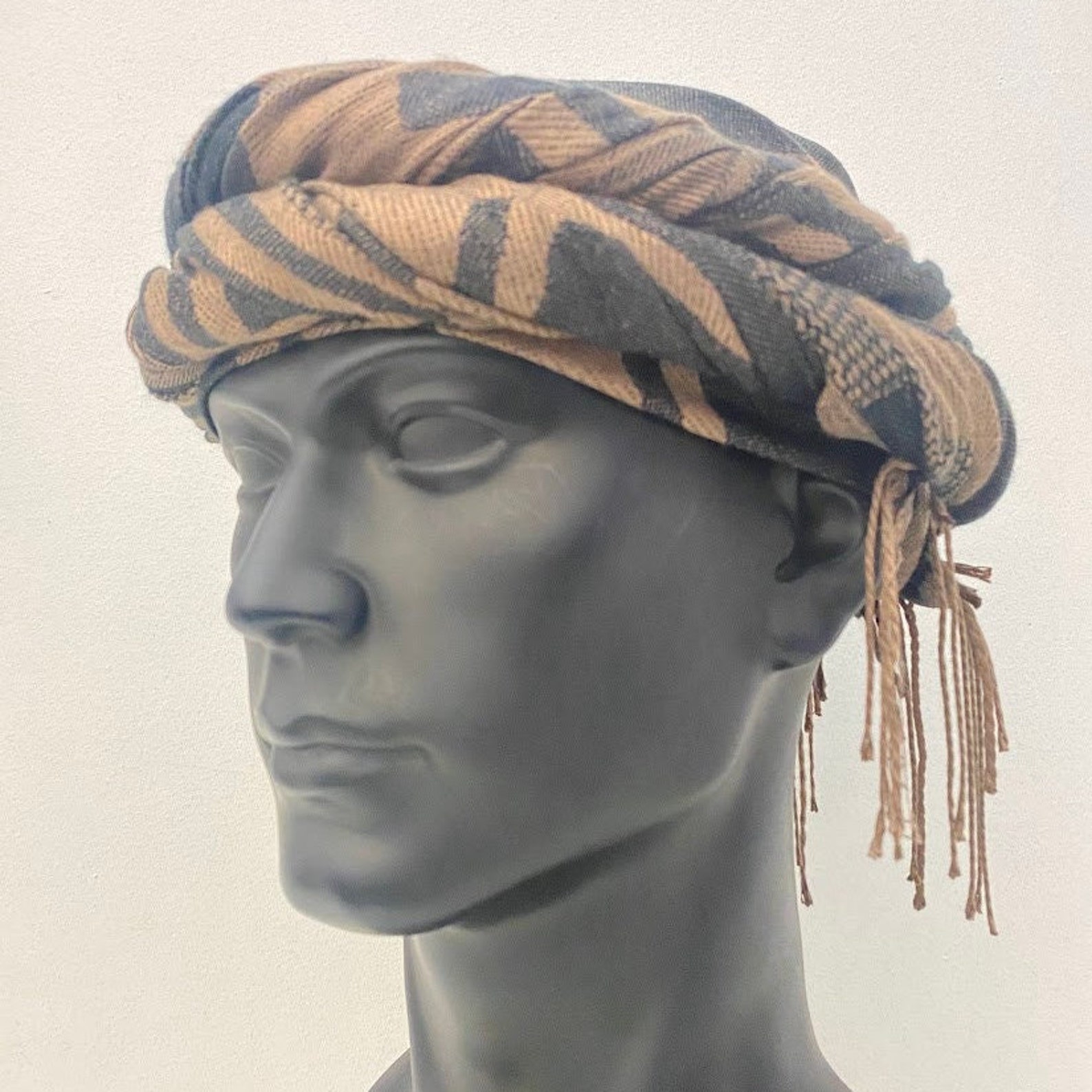 Black Turban Men Halo Headwraps Durag Turban Hat for Men - Etsy