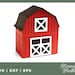 3D Barn Box Template | 3D Papercut SVG Box Cut File | Cricut Silhouette ...