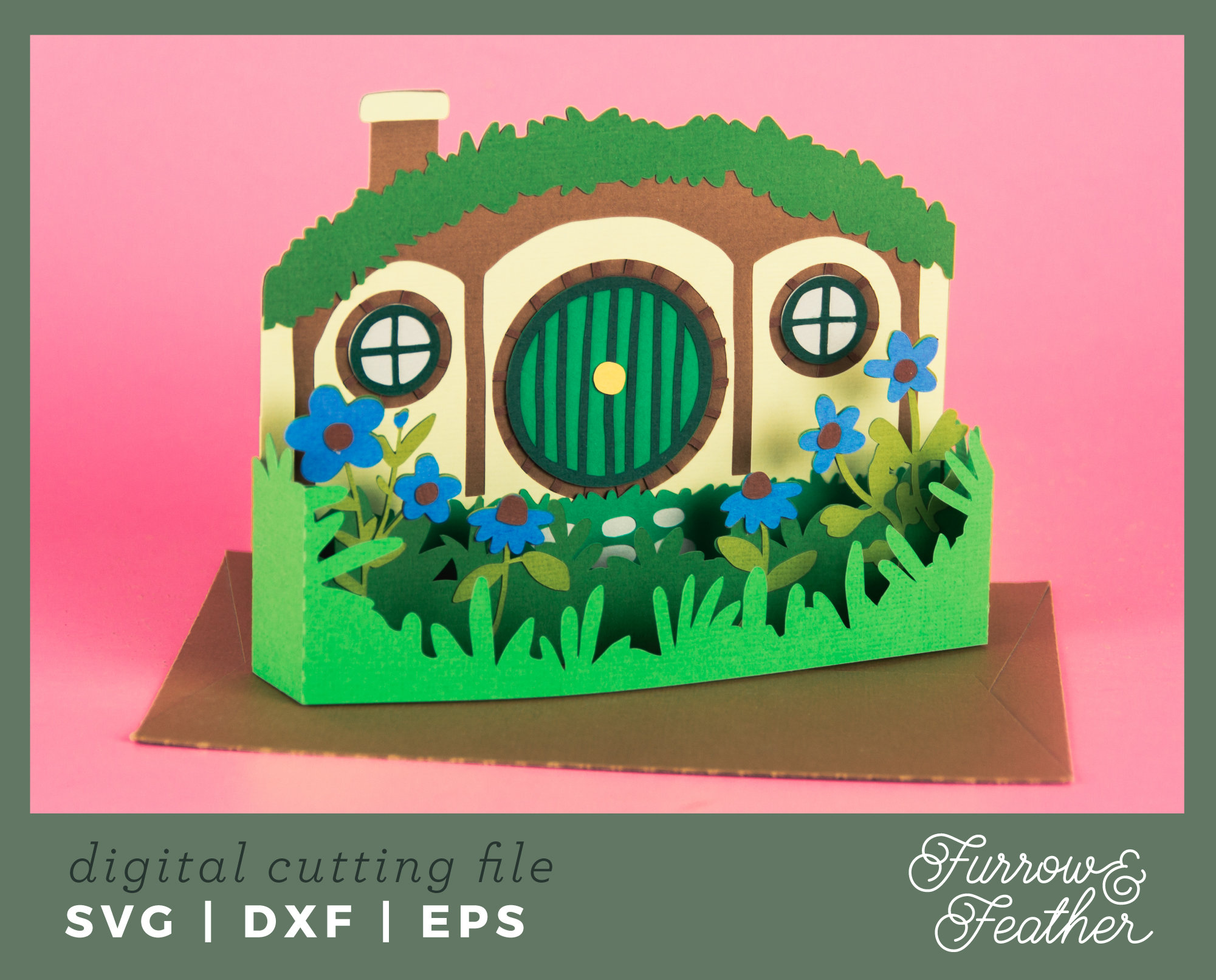 Hobbit Hole LOTR Box Card Template 3D Papercut SVG Card Cut - Etsy