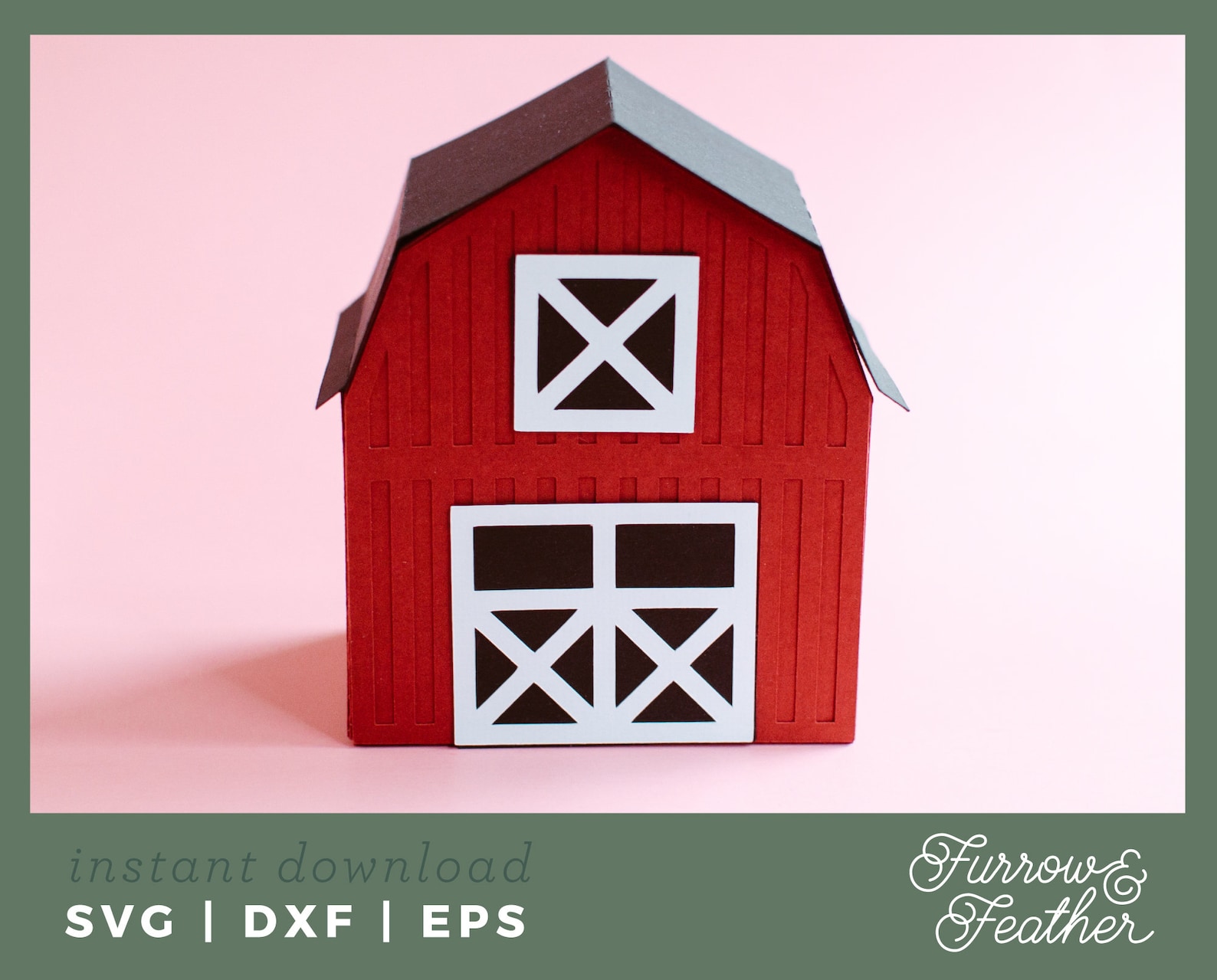 3D Barn Box Template 3D Papercut SVG Box Cut File Cricut | Etsy