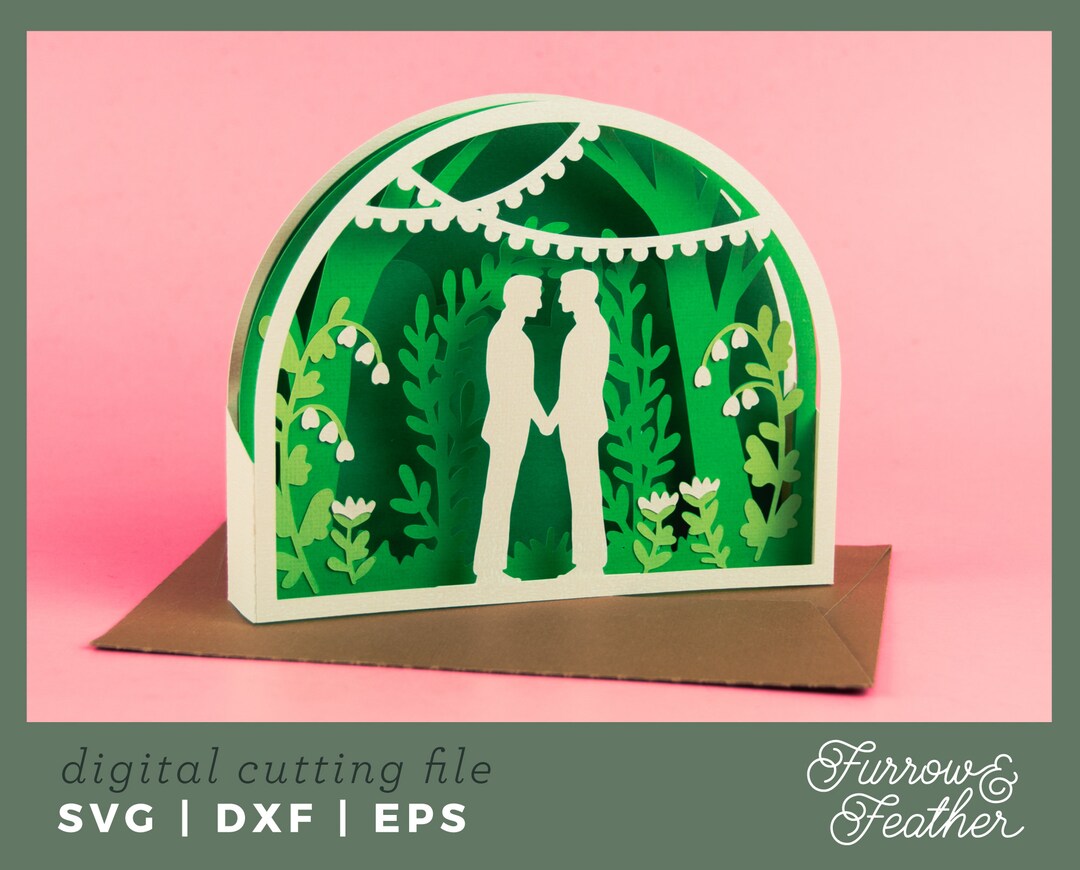 Gay Wedding Pop up Card SVG: 3D Papercut Card (digital Download) - Etsy