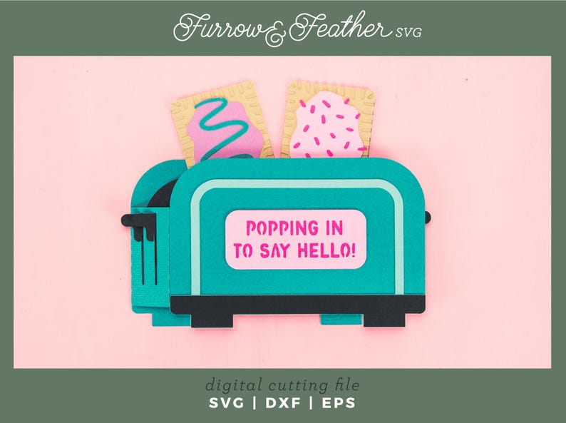3D Toaster Pastries Pop up Card SVG: DIY Papercut File (digital ...