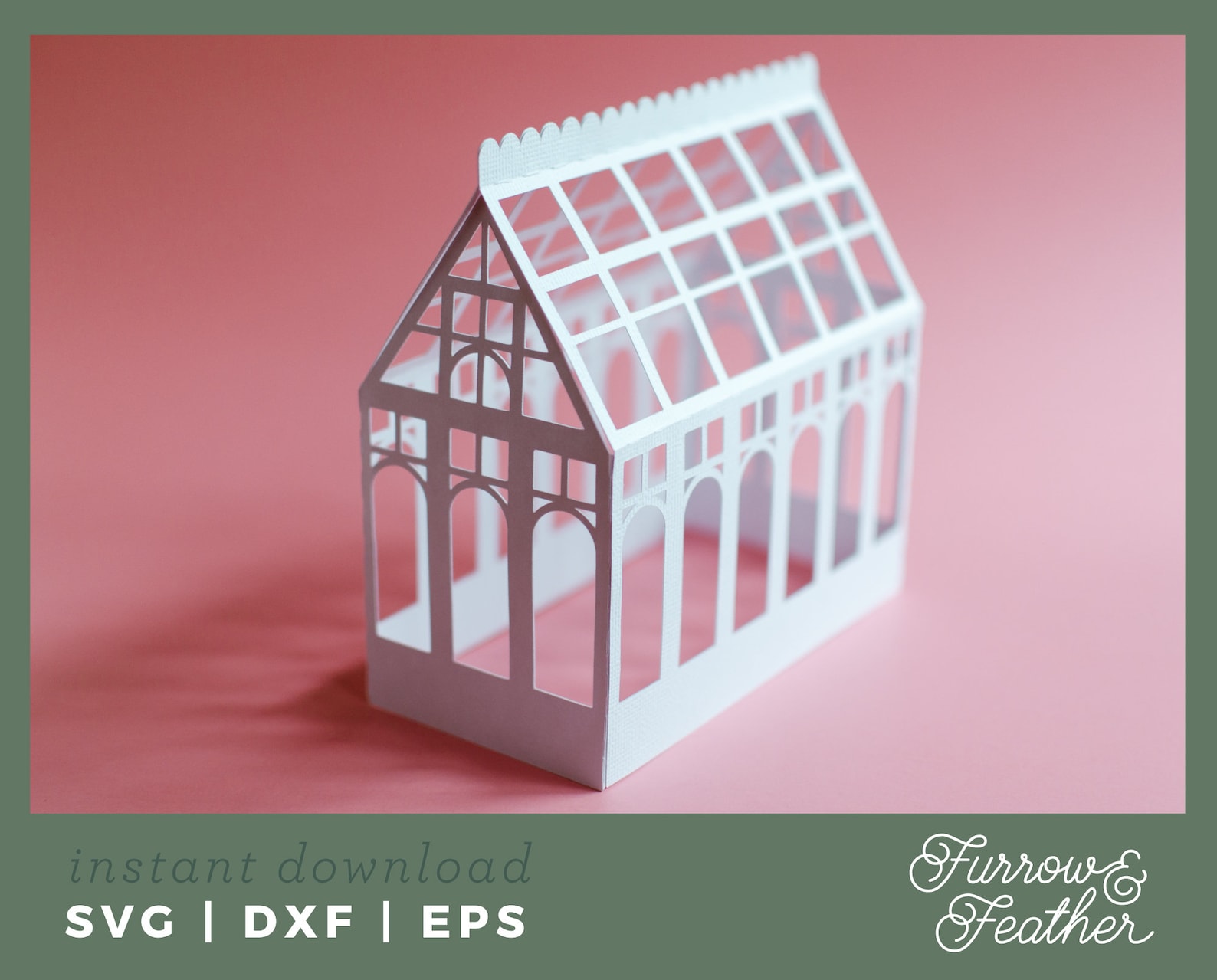 3D Greenhouse Box Template 3D Papercut SVG Cut File Cricut - Etsy