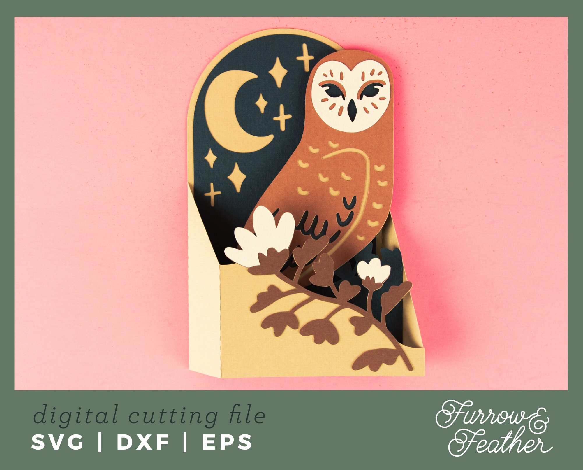 Witchy Owl Pop up Card SVG: 3D Papercut Design (digital Download) - Etsy UK
