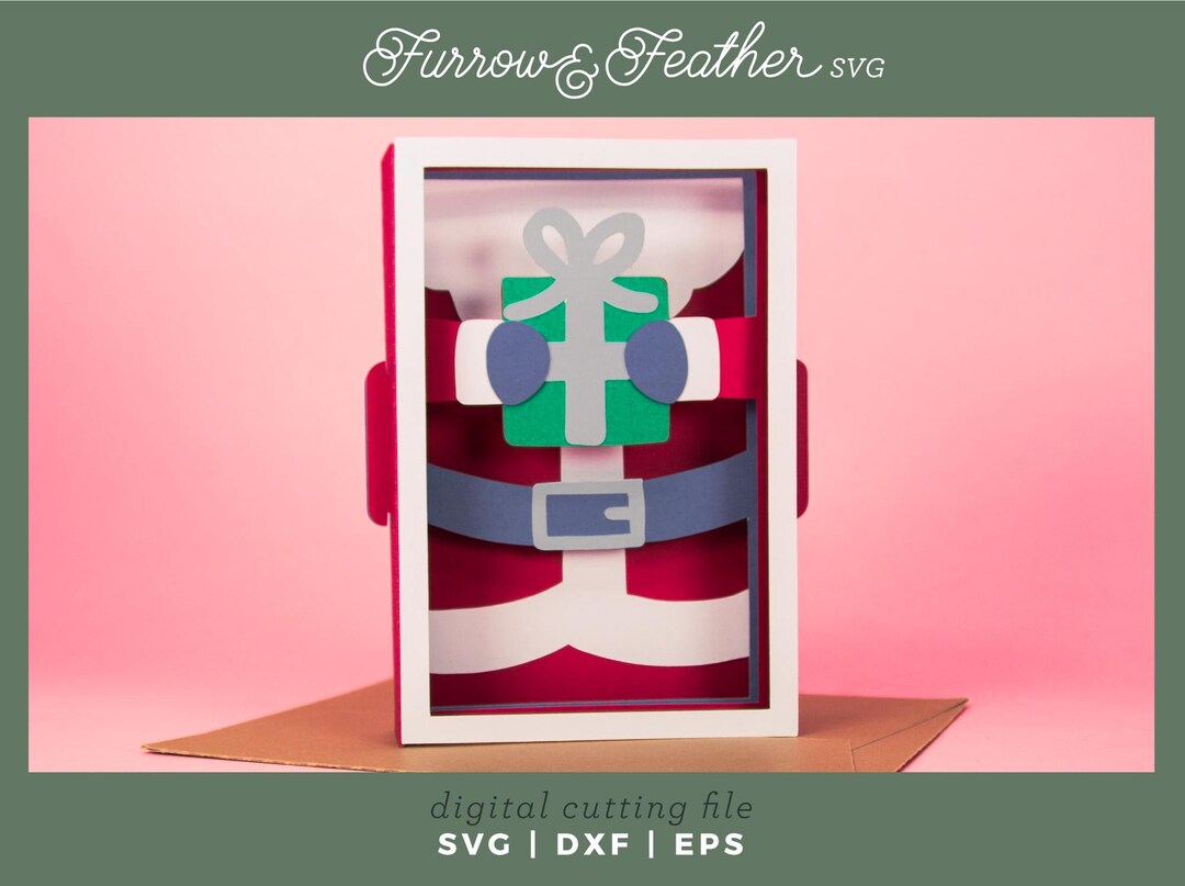 3D Layered Santa Card SVG: Christmas Papercraft (digital Download) - Etsy