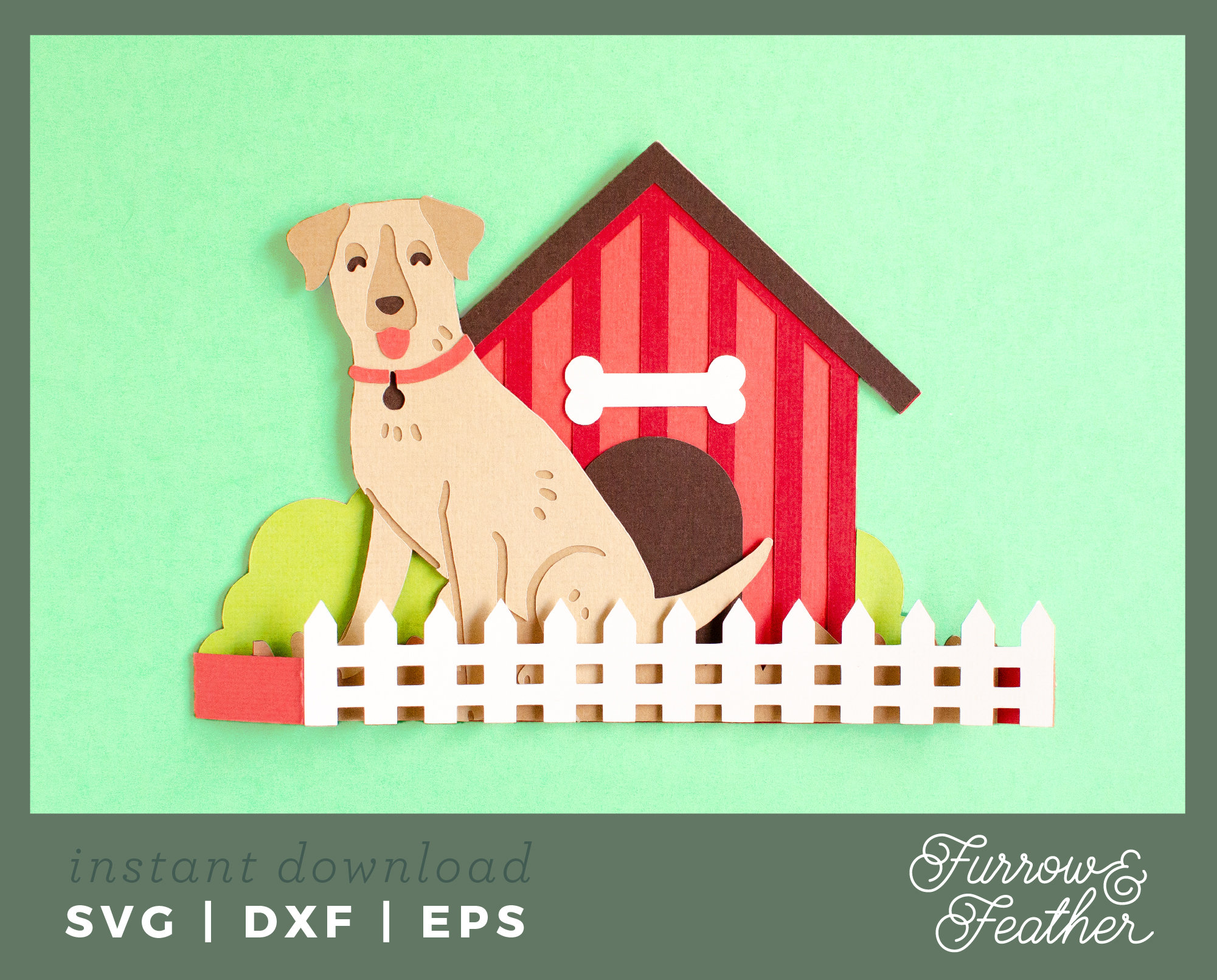 Lab Dog House Pop up Box Card Template 3D Papercut SVG Card - Etsy