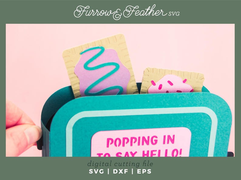 3D Toaster Pastries Pop up Card SVG: DIY Papercut File (digital ...