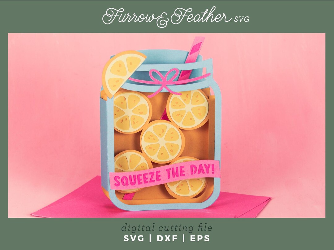 Squeeze the Day! Lemonade Card Cutting File | 3D Birthday Pop up Card ...