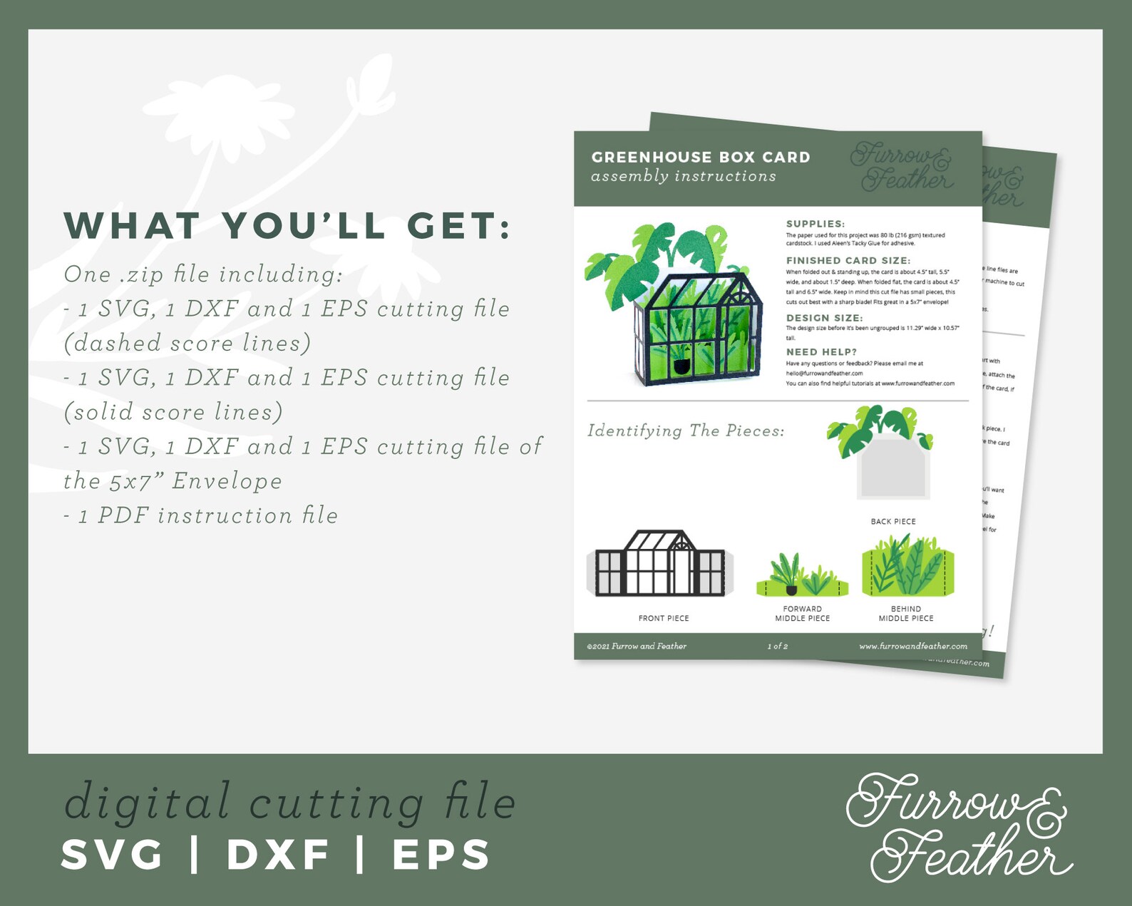 Greenhouse Pop up Box Card Template 3D Papercut SVG Card Cut - Etsy