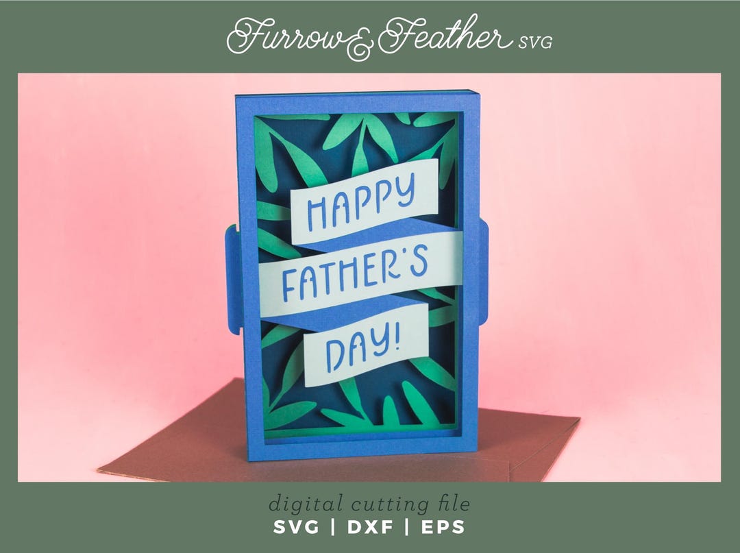 3D Father's Day Card SVG: Papercut DIY Cutting File (digital Download ...