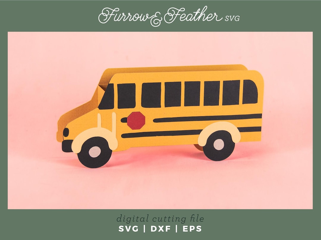 3D School Bus Box | Teacher Gift Box, Teacher Appreciation SVG | 3D Box ...