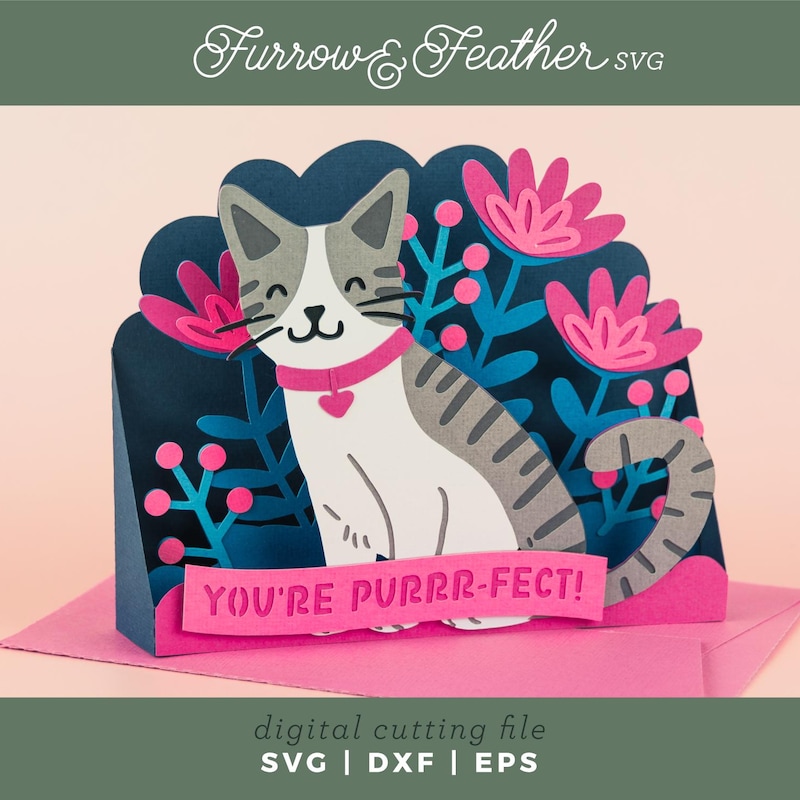 Kitty Cat Card - Etsy