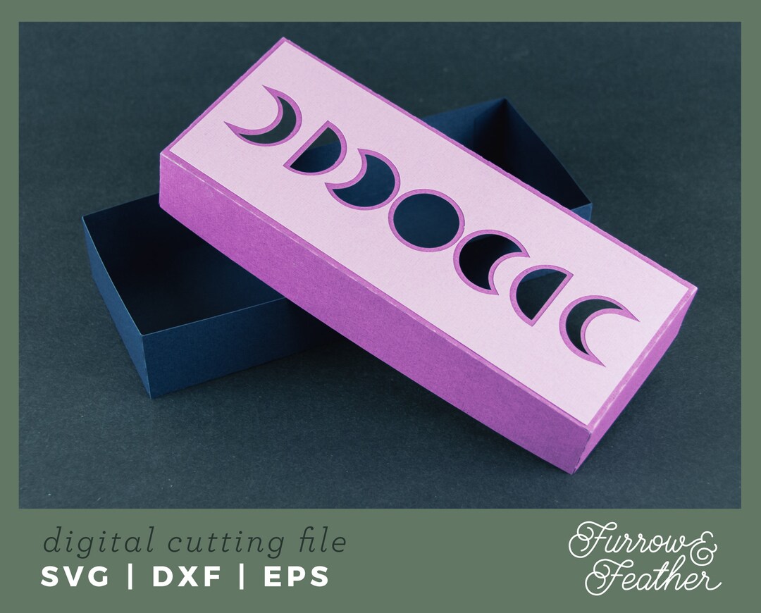 Halloween Moon Phases Box SVG 3D Papercut SVG Card Cut File Cricut ...