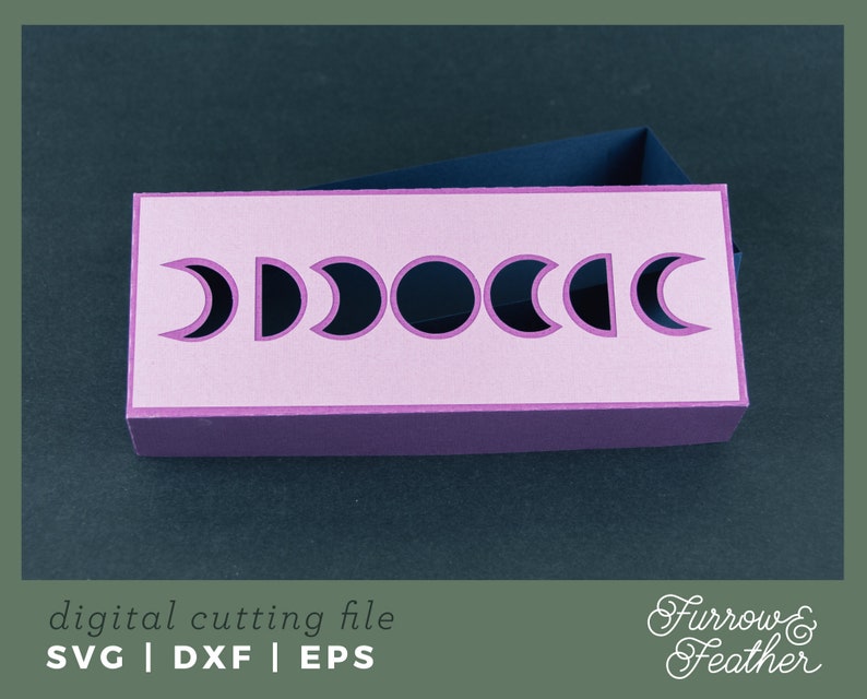 Halloween Moon Phases Box SVG | 3D Papercut SVG Card Cut File | Cricut ...