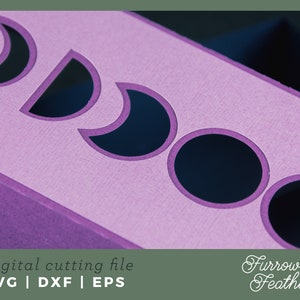 Halloween Moon Phases Box SVG | 3D Papercut SVG Card Cut File | Cricut ...