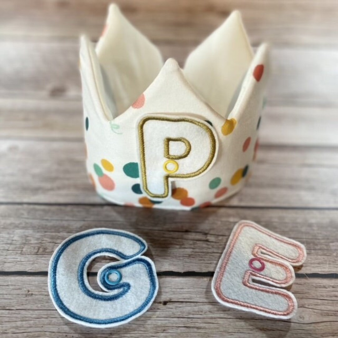 Felt Letters for Birthday Crown, Embroidered Letter for Celebration ...
