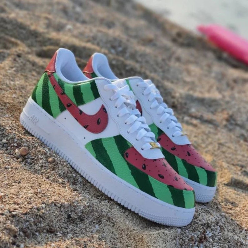 Custome Air Force 1, Cool Watermelon Sneaker, Handmade Fruit Shoes - Etsy