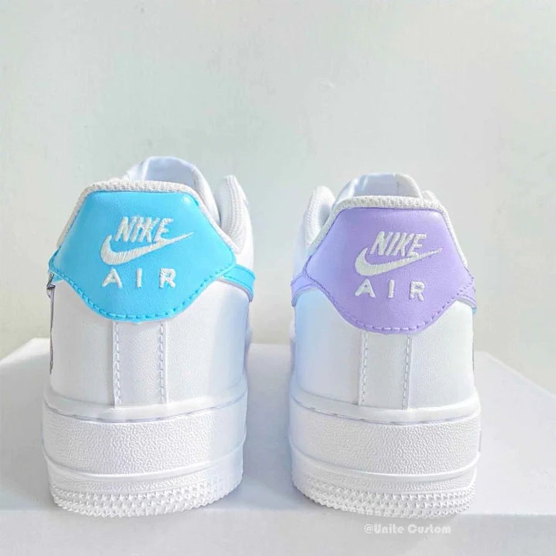 Cute Custome Air Force 1 Blue Butterfly Sneaker Violet Butterfly Shoes ...
