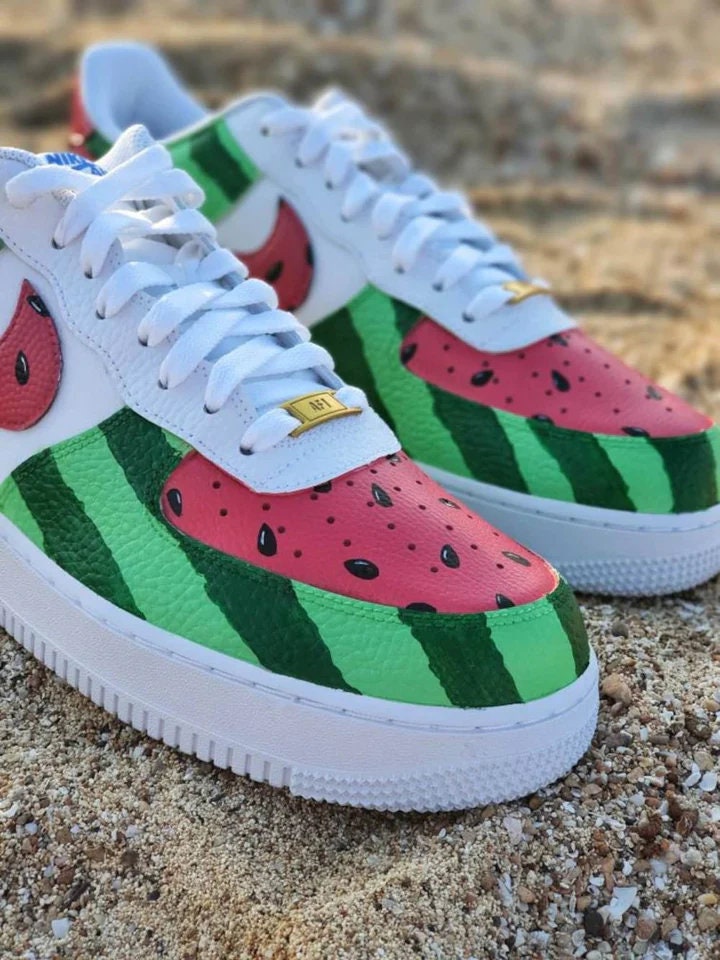 Custome Air Force 1, Cool Watermelon Sneaker, Handmade Fruit Shoes - Etsy