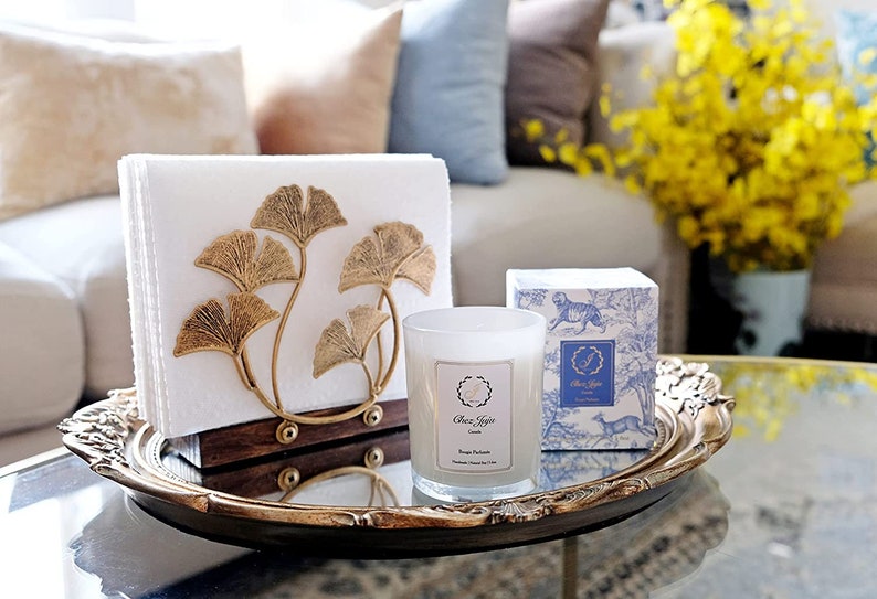 Ginkgo Vertical Napkin Holder Caddy gold or Silver - Etsy